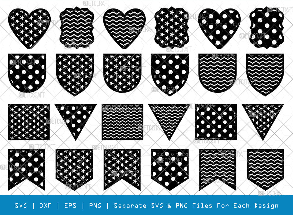 Bunting Banner SVG, Bunting Banner Silhouette, Bunting Svg, Bunting ...