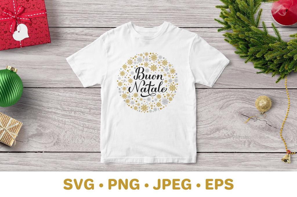 Buon Natale SVG. Merry Christmas in Italian. - So Fontsy
