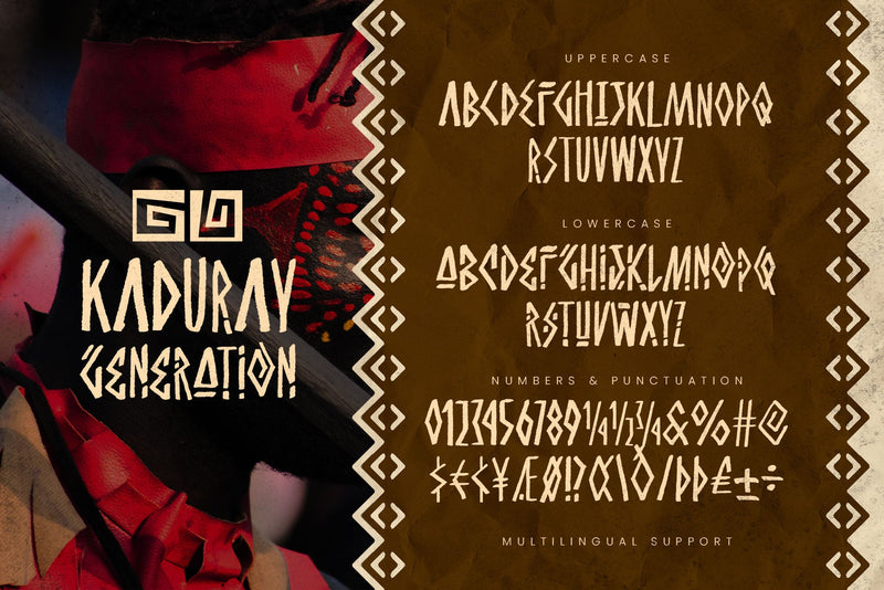Burowai - Tribal Font - So Fontsy