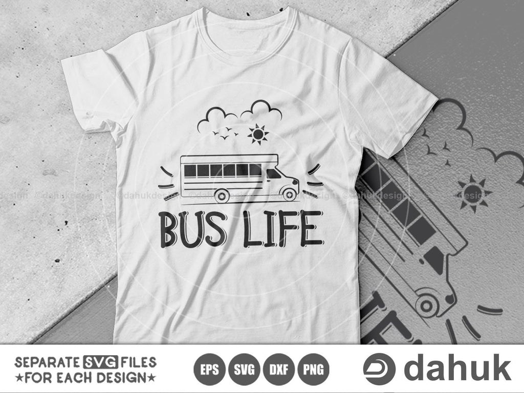 BUS LIFE, Bus Boss svg, Back To School svg, Bus Driver Gift, School Bus ...