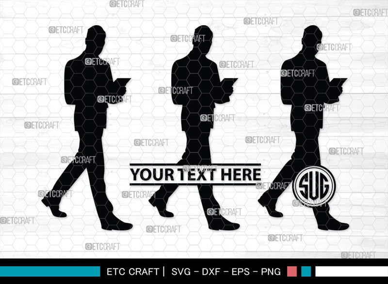 Business Men Monogram, Business Men Silhouette, Business Men SVG ...