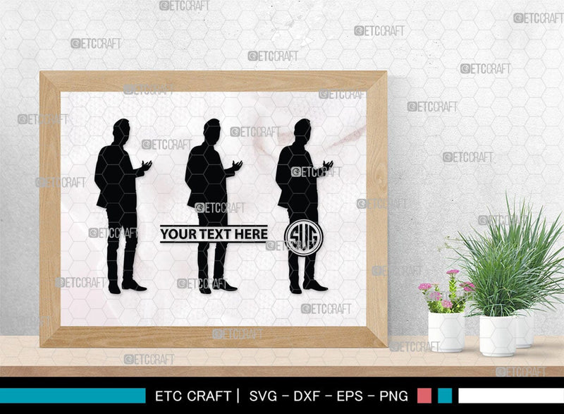 Business Men Monogram, Business Men Silhouette, Business Men SVG ...