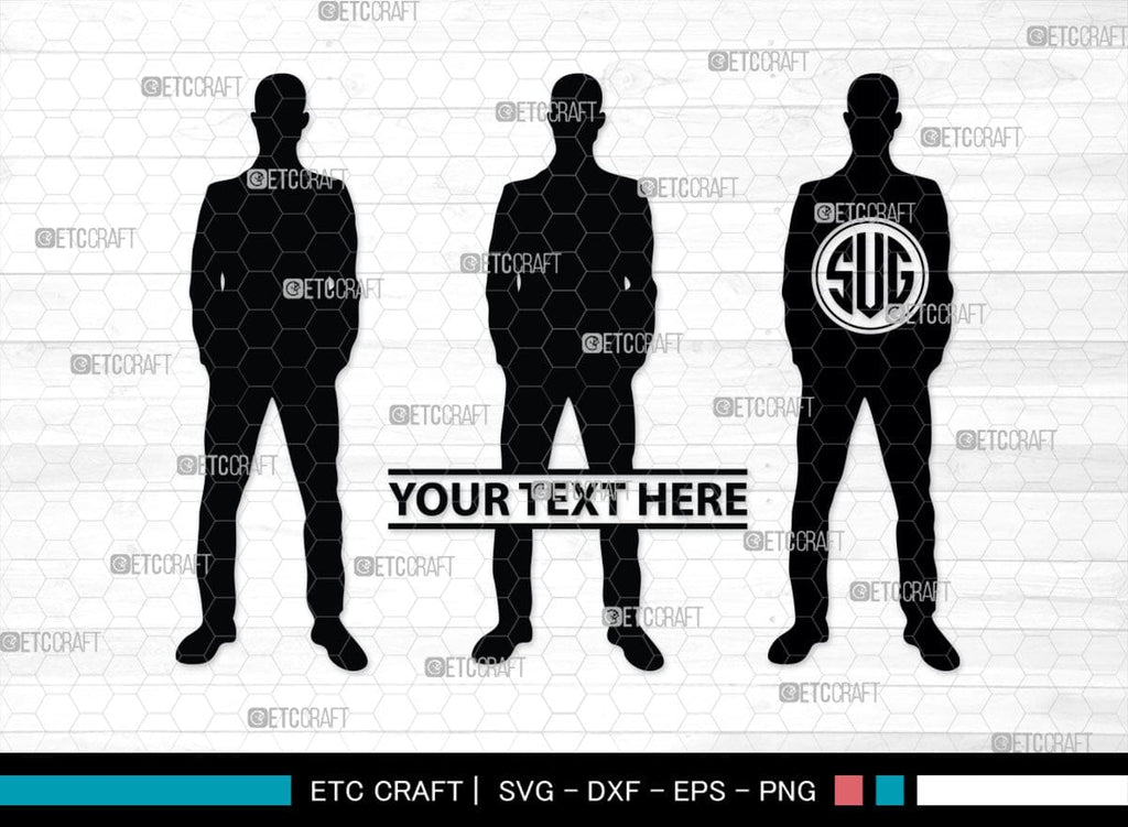 Business Men Monogram, Business Men Silhouette, Business Men SVG ...