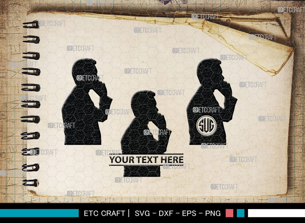 Business Men Monogram, Business Men Silhouette, Business Men SVG ...