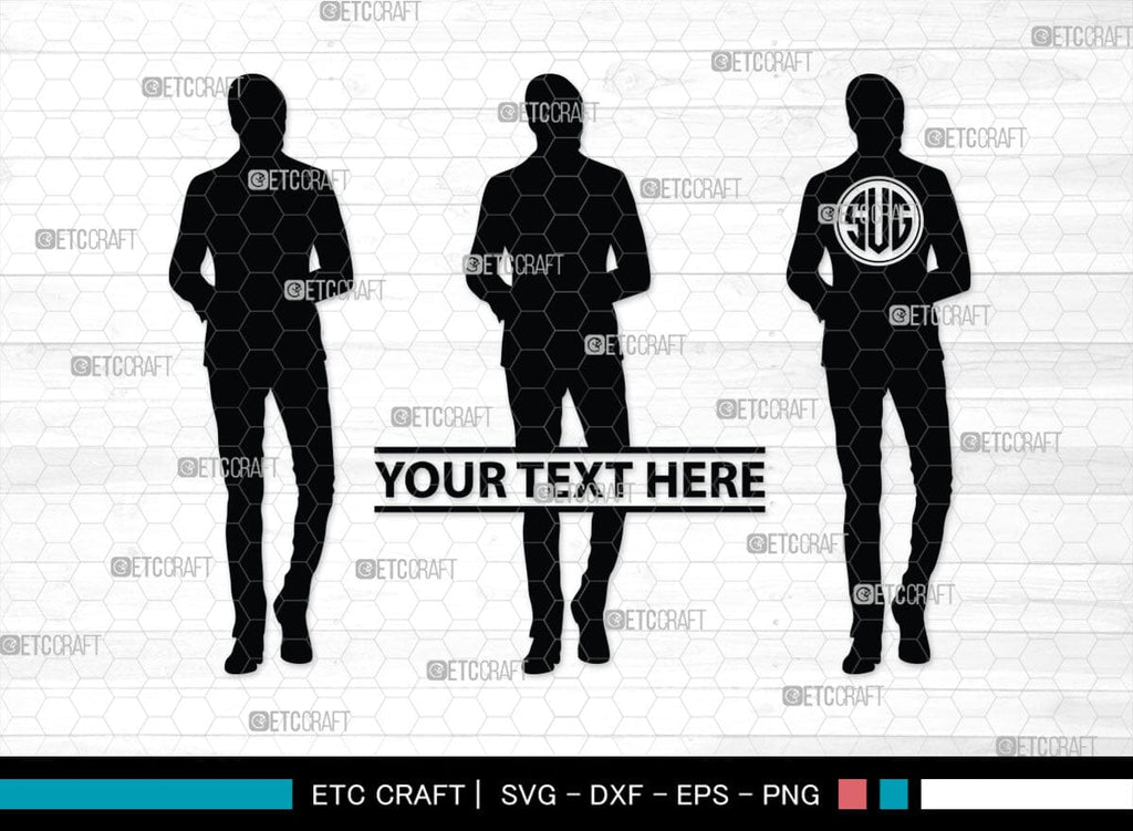 Business Men Monogram, Business Men Silhouette, Business Men SVG ...