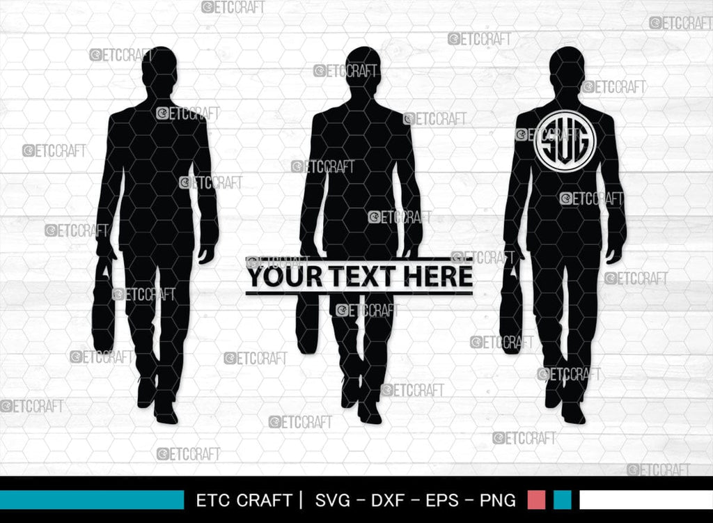 Business Men Monogram, Business Men Silhouette, Business Men SVG ...
