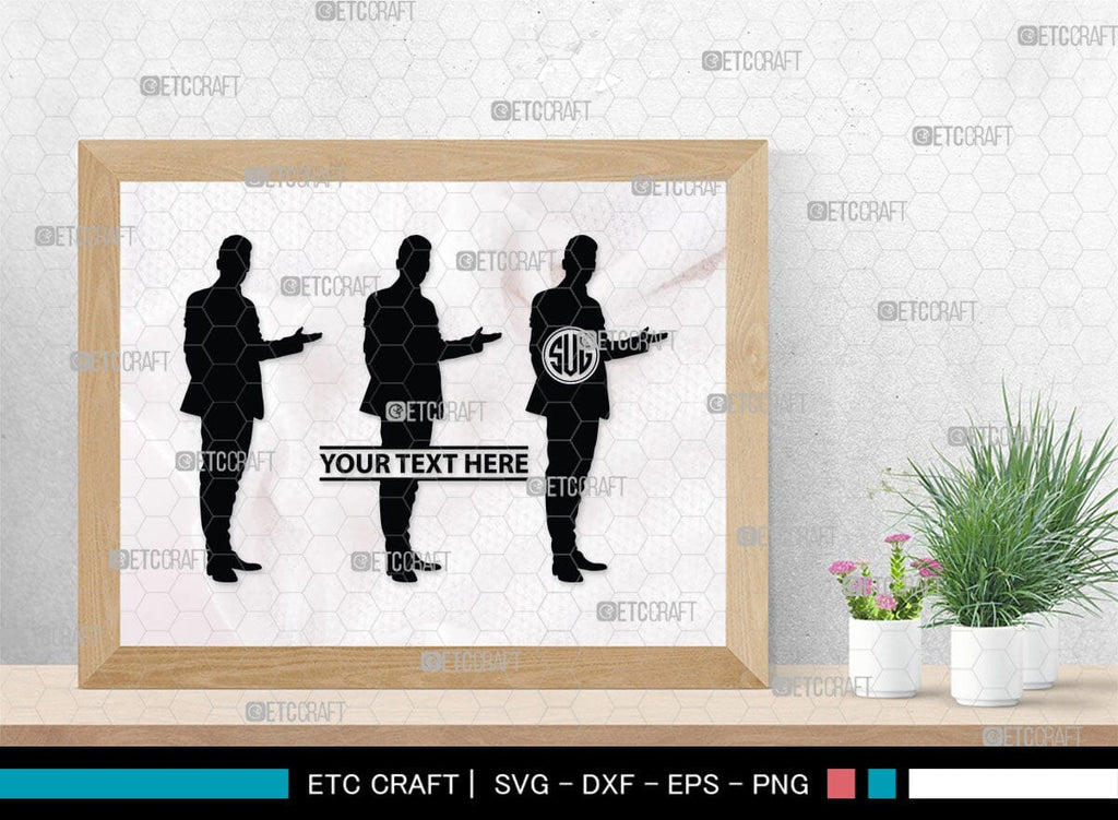 Business Men Monogram, Business Men Silhouette, Business Men SVG ...