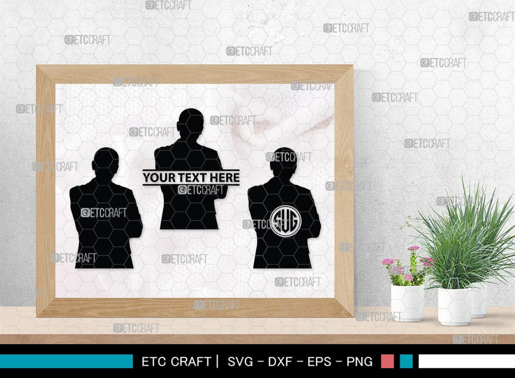 Business Men Monogram, Business Men Silhouette, Business Men SVG ...