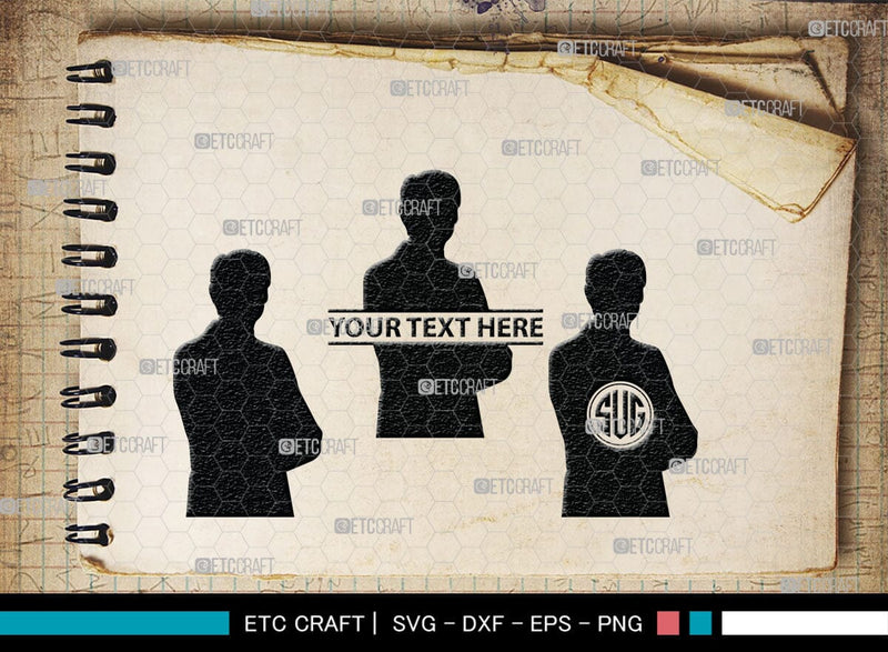 Business Men Monogram, Business Men Silhouette, Business Men SVG ...