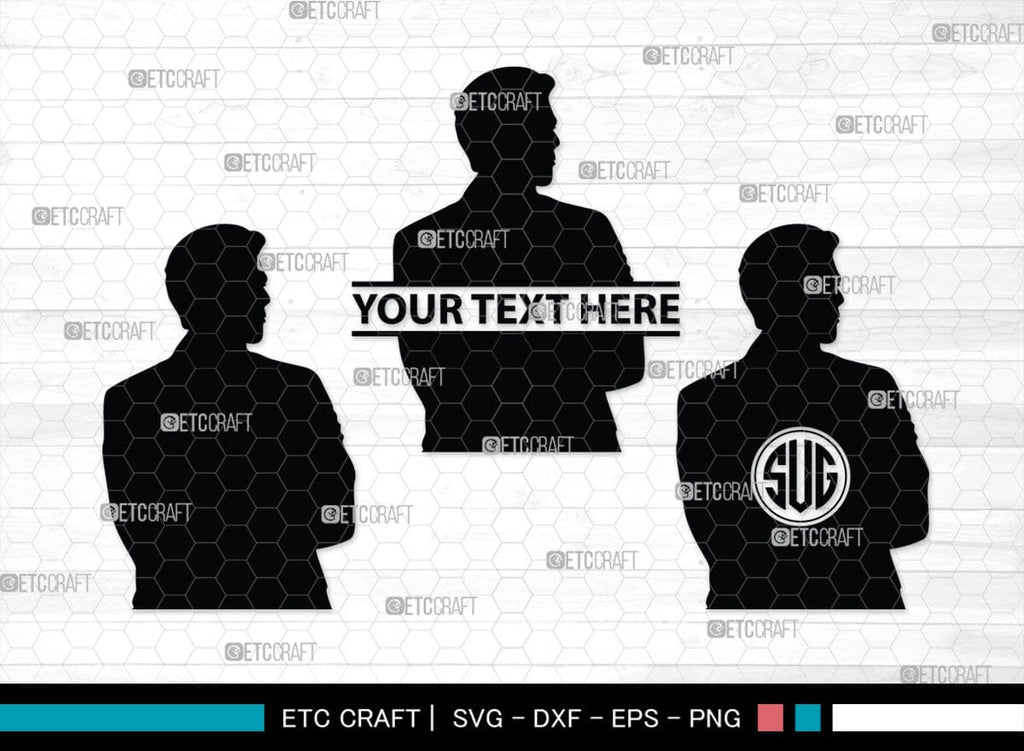 Business Men Monogram, Business Men Silhouette, Business Men SVG ...