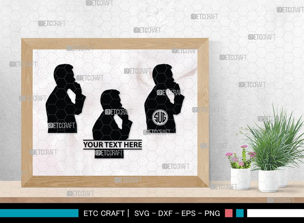 Business Men Monogram, Business Men Silhouette, Business Men SVG ...