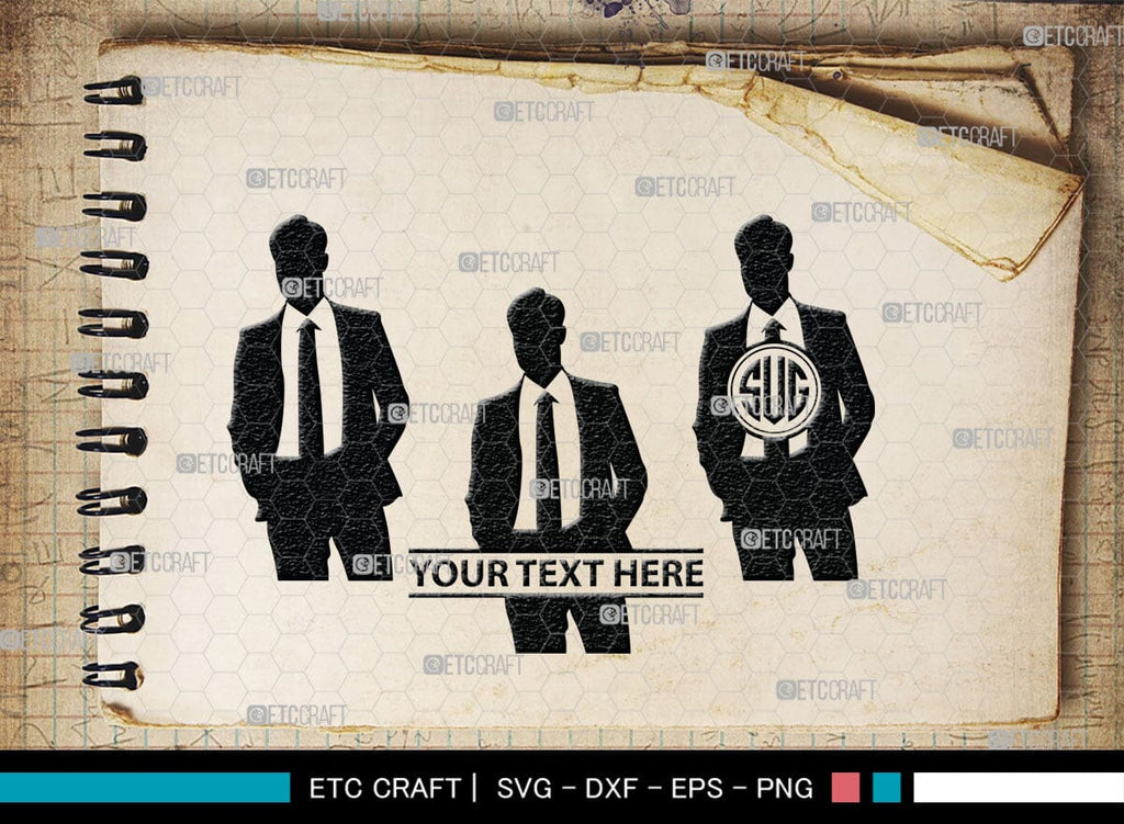 Business Men Monogram, Business Men Silhouette, Business Men SVG ...