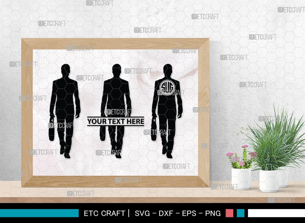 Business Men Monogram, Business Men Silhouette, Business Men SVG ...