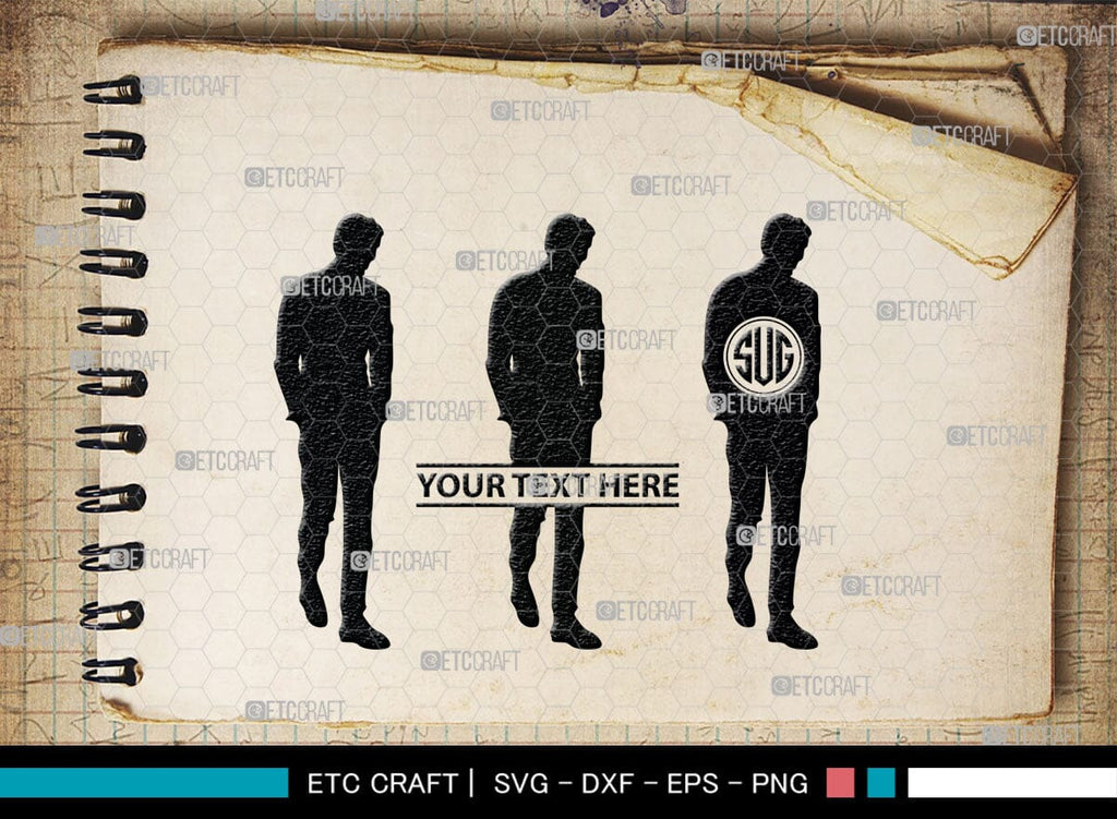 Business Men Monogram, Business Men Silhouette, Business Men SVG ...