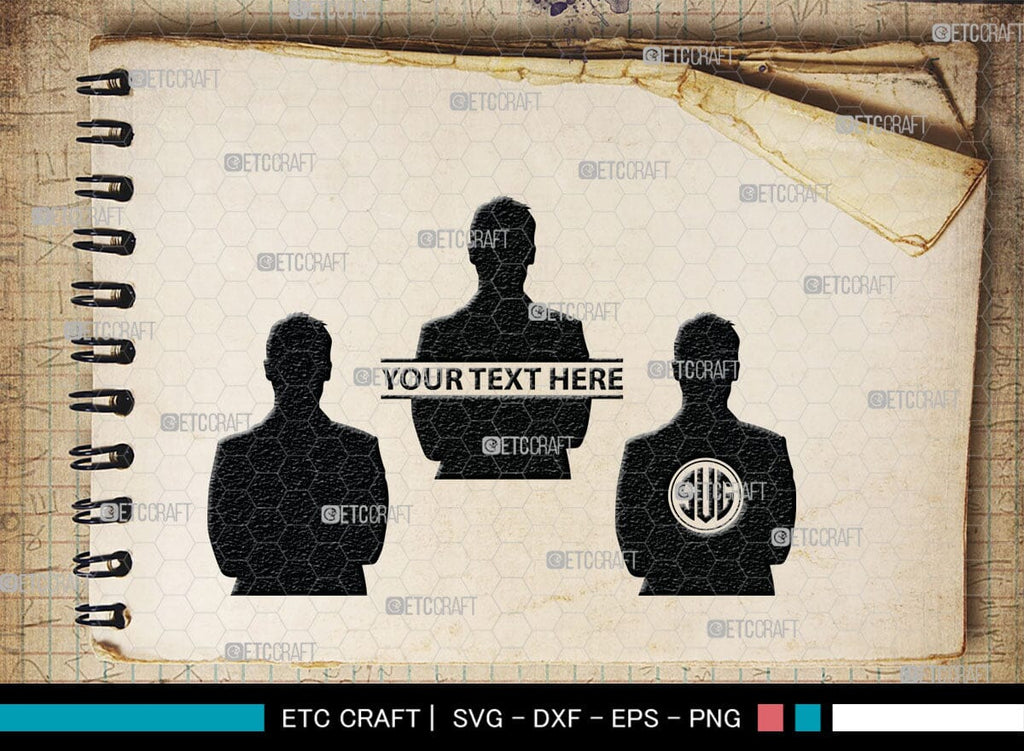 Business Men Monogram, Business Men Silhouette, Business Men SVG ...