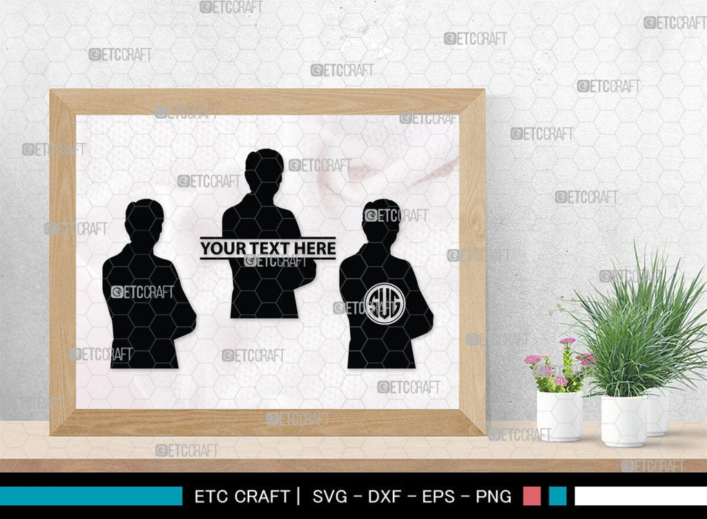 Business Men Monogram, Business Men Silhouette, Business Men SVG ...