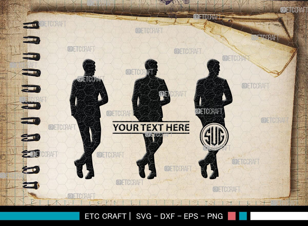 Business Men Monogram, Business Men Silhouette, Business Men SVG ...