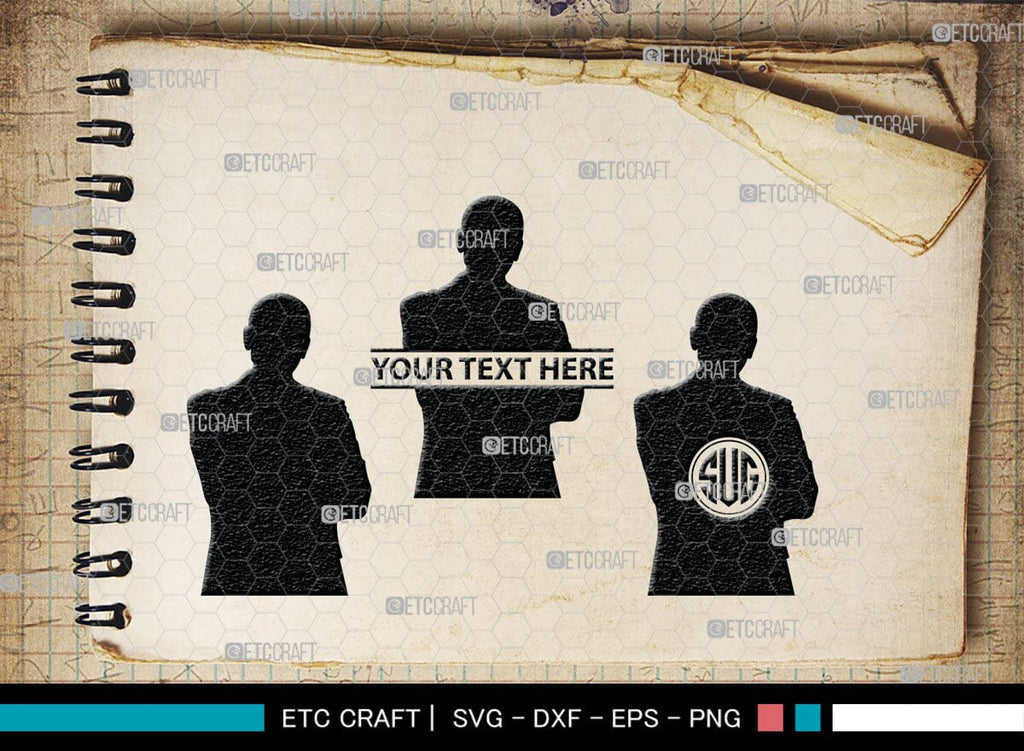 Business Men Monogram, Business Men Silhouette, Business Men SVG ...