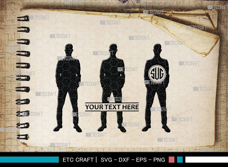 Business Men Monogram, Business Men Silhouette, Business Men SVG ...