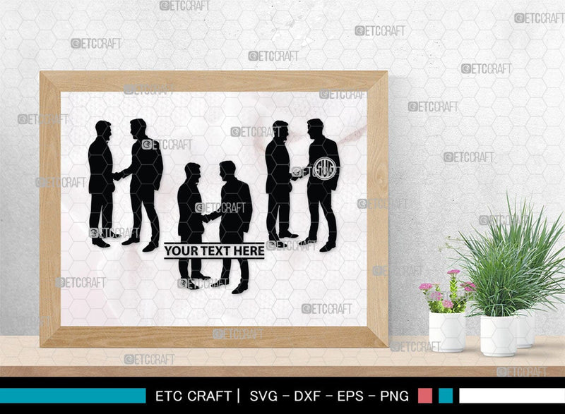 Business Men Monogram, Business Men Silhouette, Business Men SVG ...