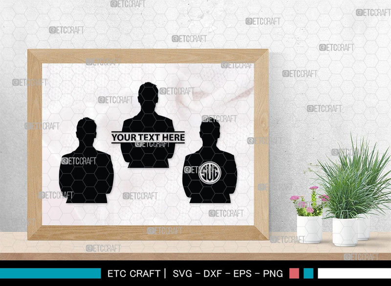 Business Men Monogram, Business Men Silhouette, Business Men SVG ...