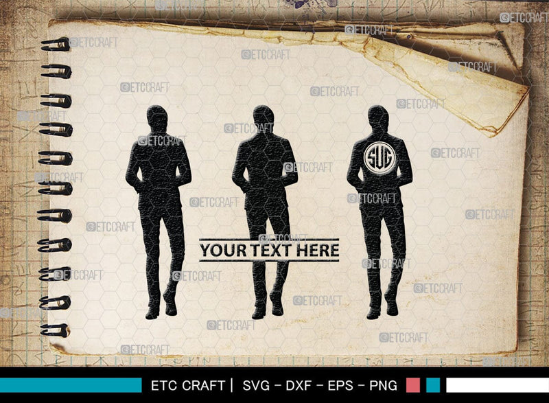 Business Men Monogram, Business Men Silhouette, Business Men SVG ...