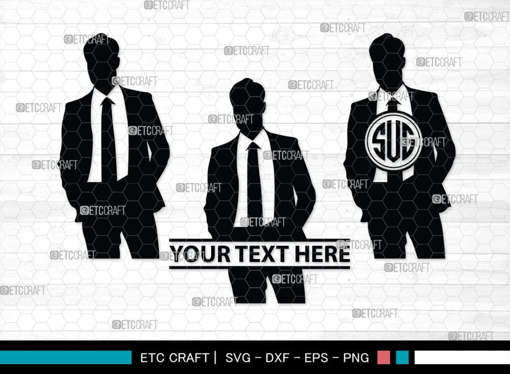 Business Men Monogram, Business Men Silhouette, Business Men SVG ...