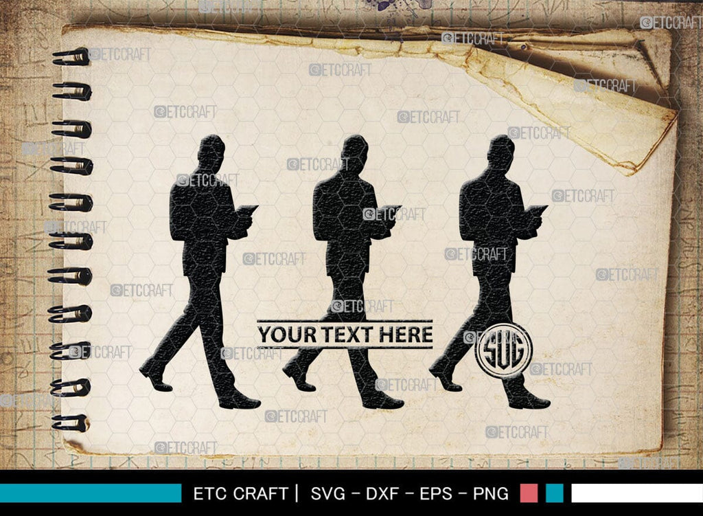 Business Men Monogram, Business Men Silhouette, Business Men SVG ...