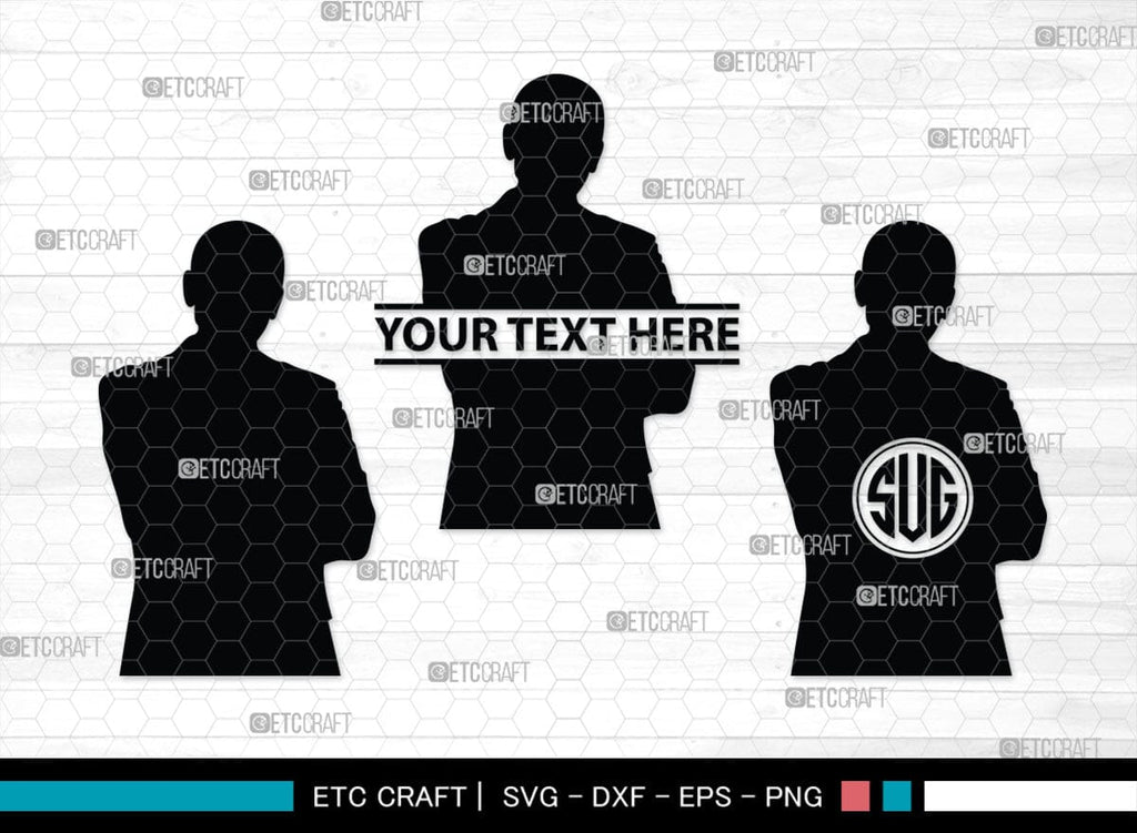 Business Men Monogram, Business Men Silhouette, Business Men SVG ...