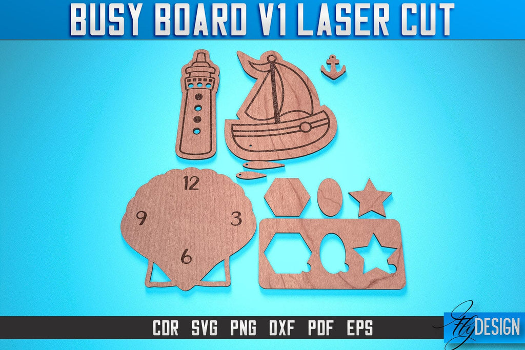 Busy Board Laser Cut SVG | Baby Game Laser Cut SVG Design | CNC Files ...