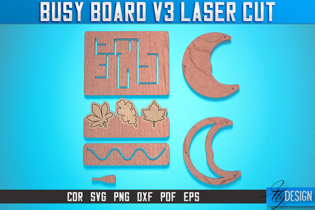 Busy Board Laser Cut SVG | Baby Game Laser Cut SVG Design | CNC Files ...
