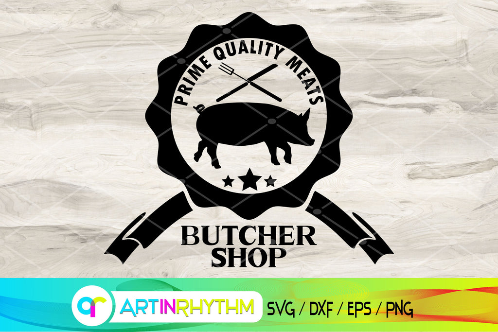 butcher shop svg, pig svg - So Fontsy