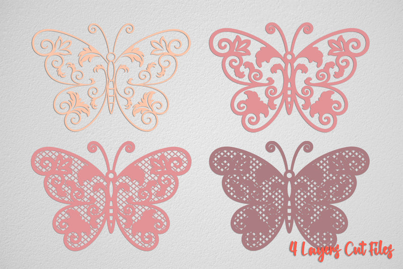 Butterfly - 3D Layered SVG Cut Files v2 - So Fontsy