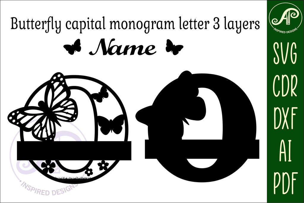 Butterfly Capital Monogram Letter O SVG - So Fontsy