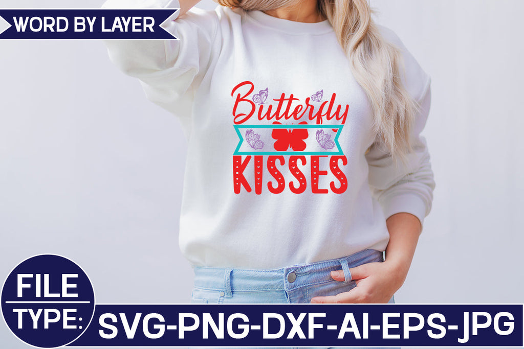 Butterfly Kisses SVG Cut File - So Fontsy