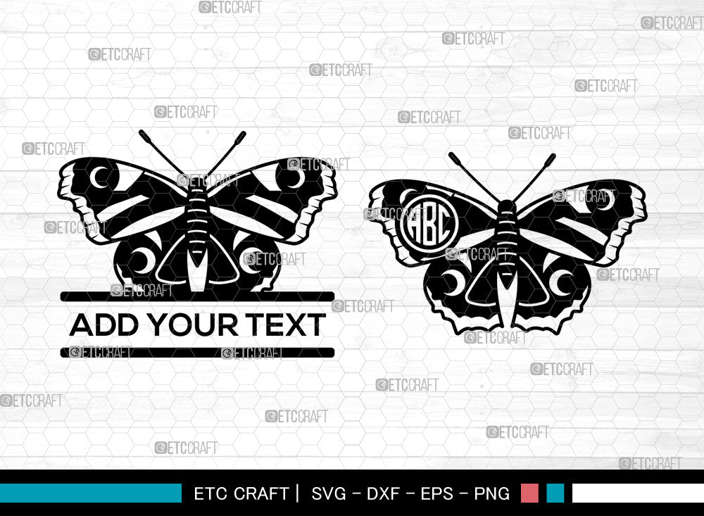 Butterfly Monogram SVG, Butterfly Stencil svg, Monarch Butterfly Svg ...