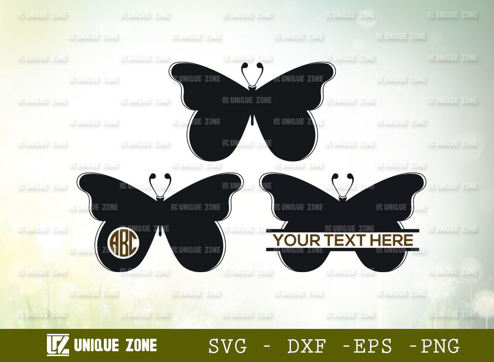 Butterfly Monogram SVG Cut File, Butterfly Bundle Svg, Butterfly Wing ...
