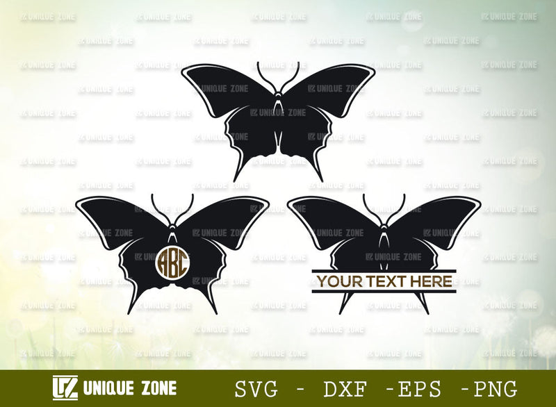 Butterfly Monogram SVG Cut File, Butterfly Bundle Svg, Butterfly Wing ...