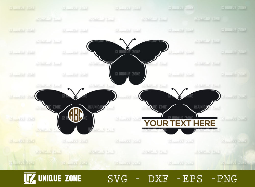 Butterfly Monogram SVG Cut File, Butterfly Bundle Svg, Butterfly Wing ...