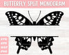 Butterfly Monogram SVG Cut File, Split Name SVG - So Fontsy