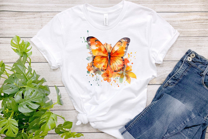 Butterfly sublimation design | Butterfly clipart - So Fontsy