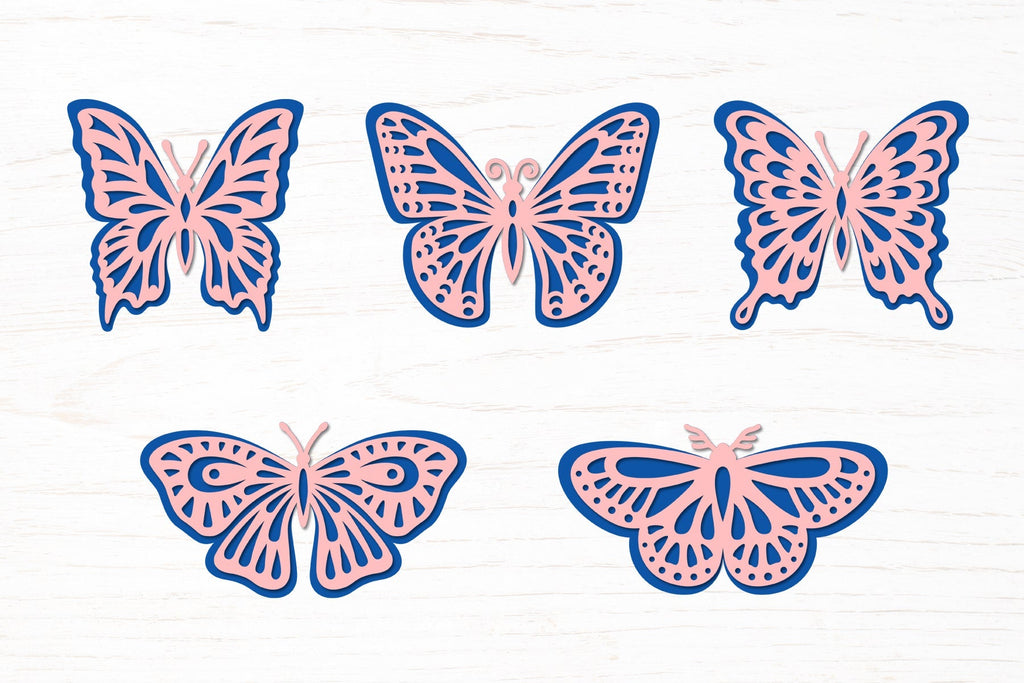 Butterfly svg bundle, 3d butterfly, layered butterfly paper - So Fontsy