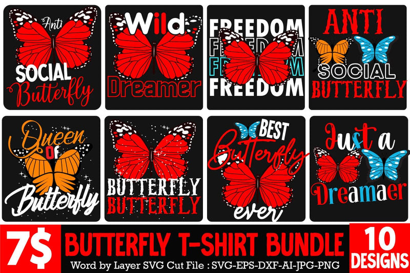 Butterfly SVG Bundle , Butterfly SVG Cut File, Butterfly Sublimation ...