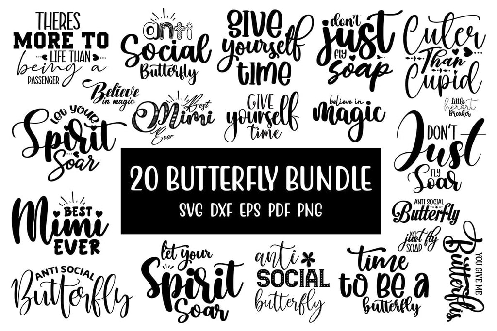 Butterfly SVG Bundle - So Fontsy