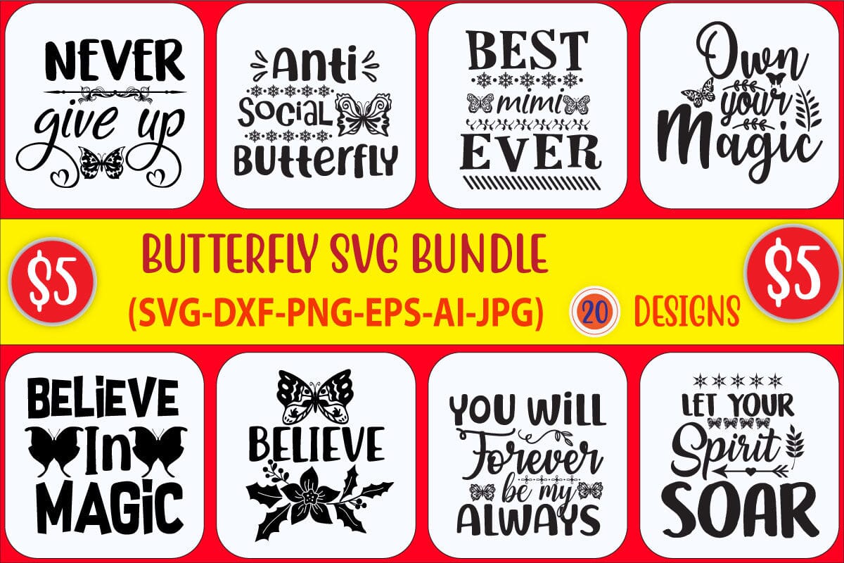 Butterfly Svg Bundle,Butterfly quotes Svg,cricut, silhouette - So Fontsy
