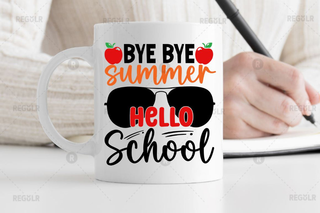 Bye bye summer hello school SVG - So Fontsy