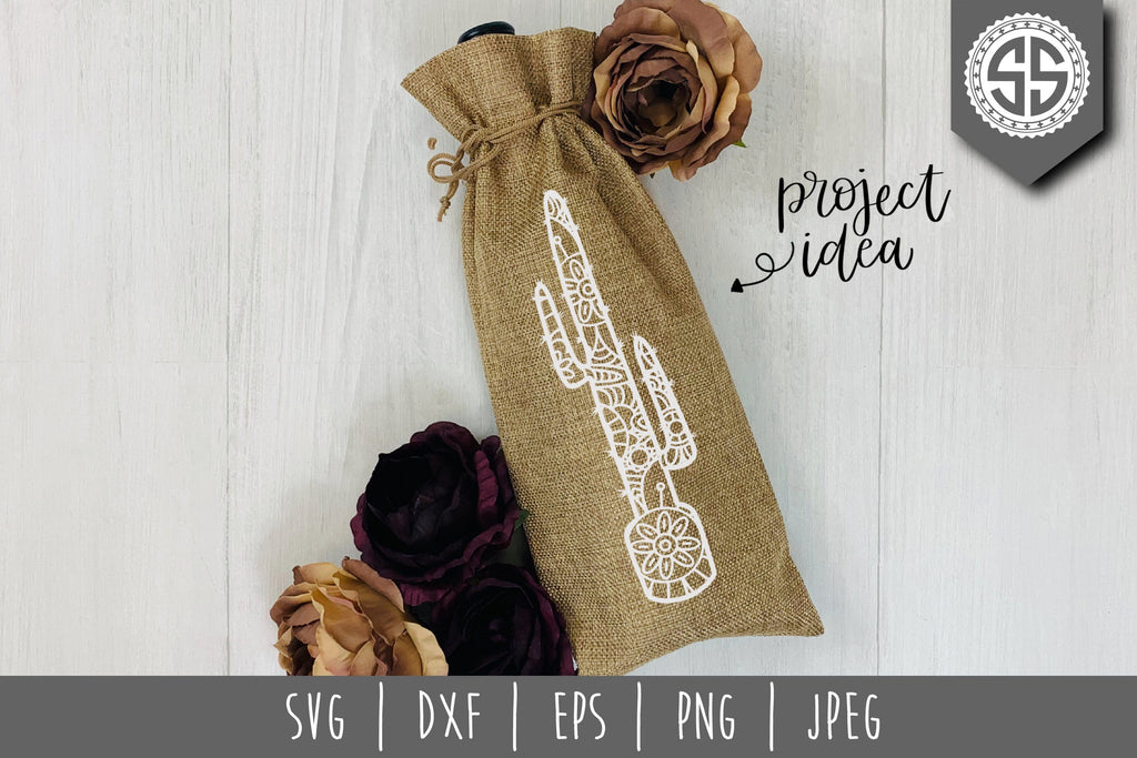 Cactus Mandala Zentangle - So Fontsy