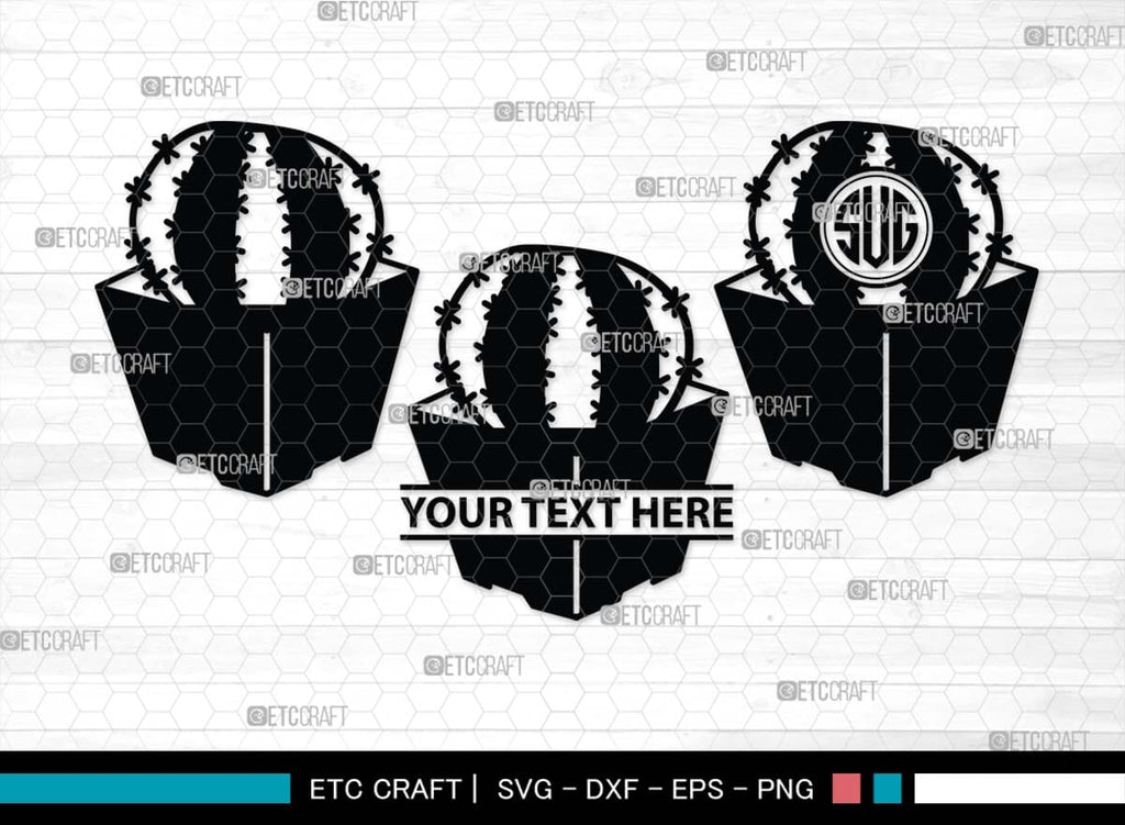 Cactus Monogram, Cactus Silhouette, Cactus SVG, Houseplant Svg ...