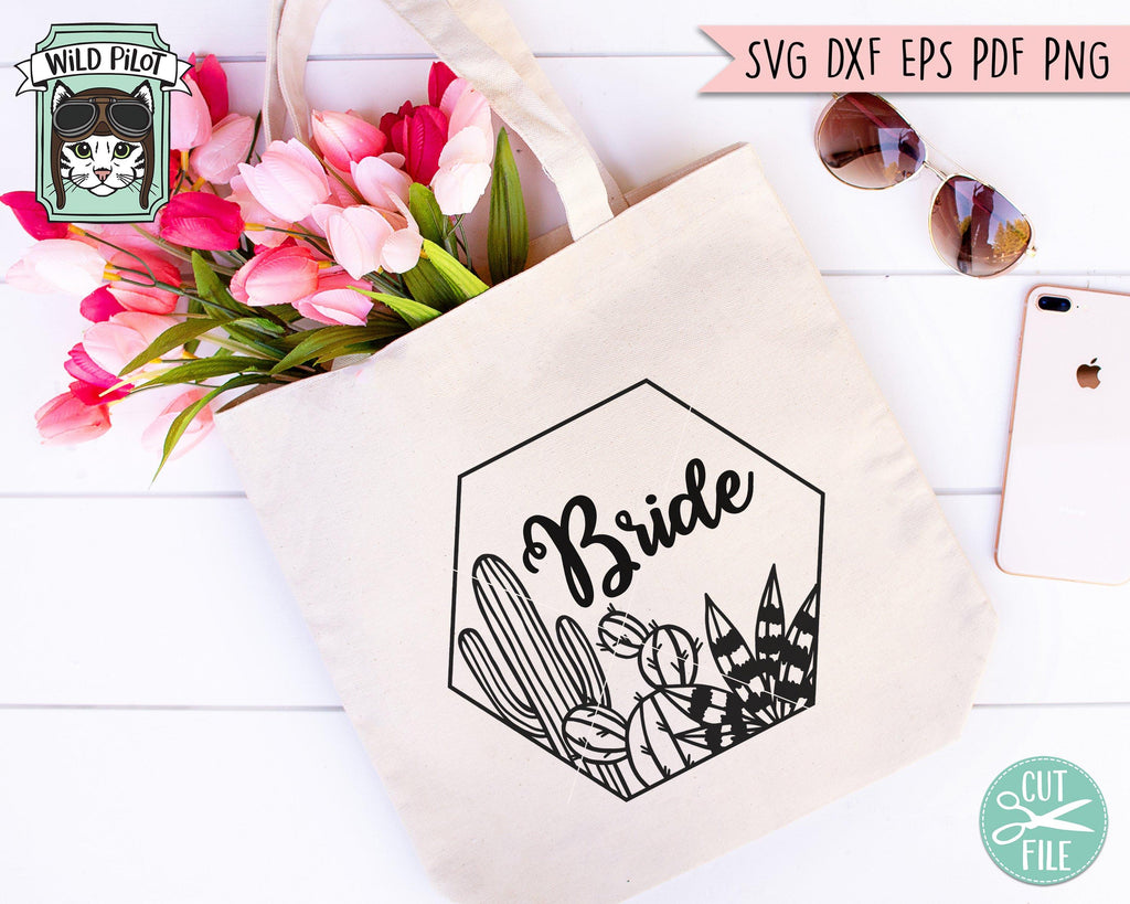 Cactus Monogram Frames SVG Cut File, Succulent SVG Cut File - So Fontsy