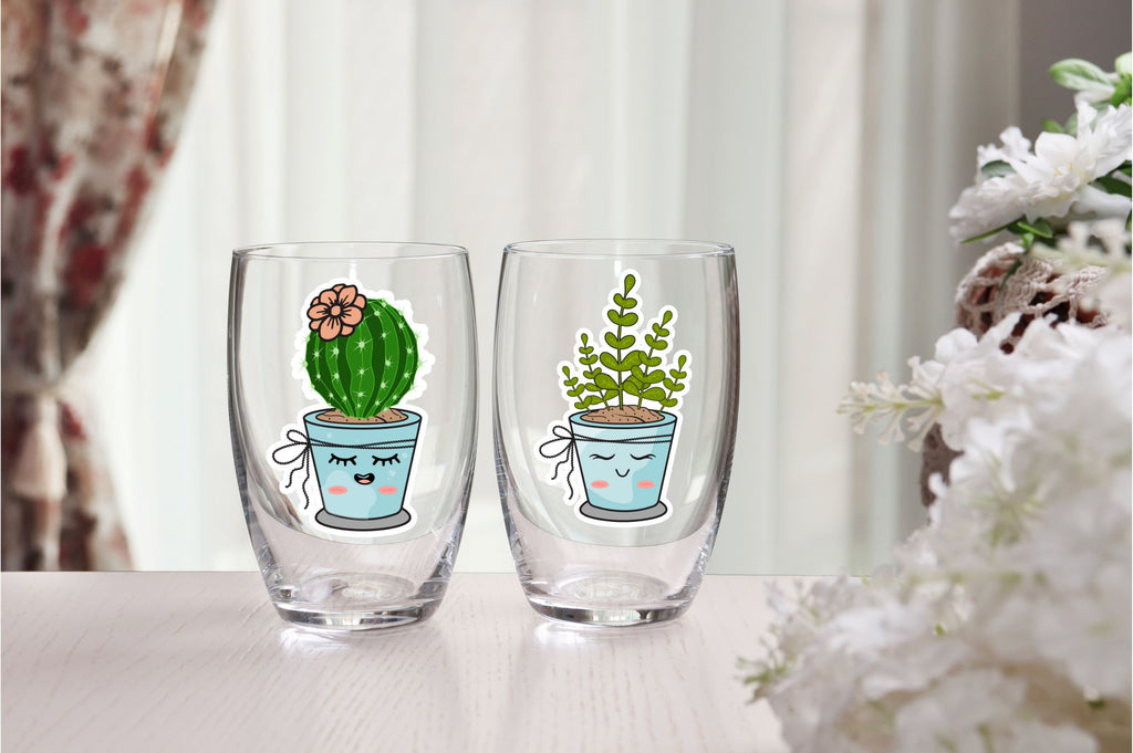 Cactus Plant Sticker Bundle - So Fontsy